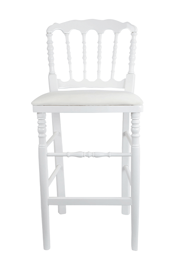 Chesapeake White Barstool - Theoni Collection