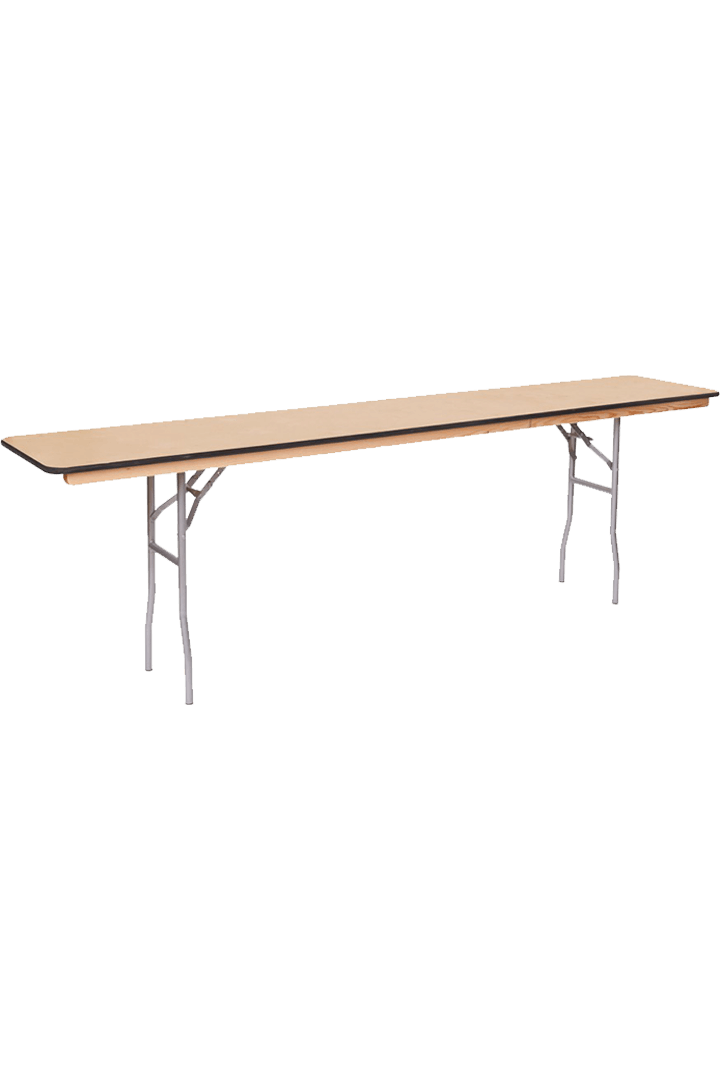 FOLDING WOOD TABLE 8' X 18" - Theoni Collection